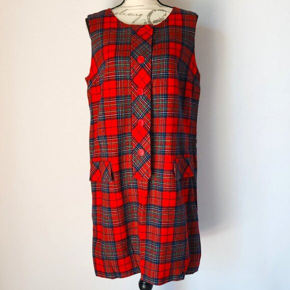 Pendleton | Dresses | Vintage Pendleton Wool Plaid Mini Sheath Dress ...